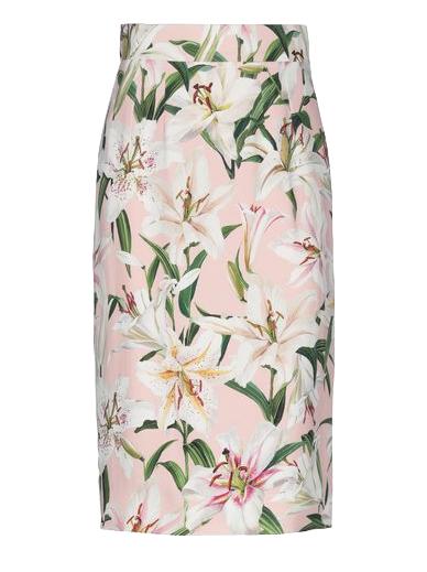DOLCE & GABBANA DOLCE & GABBANA Midi Skirt with Floral Print